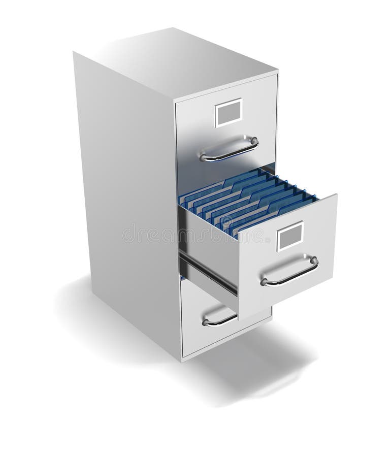 Open Drawer - Filing Cabinet Stock Illustration - Illustration of ...