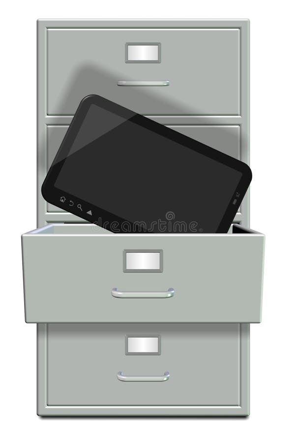 Filing Cabinet Computer Stock Illustrations – 680 Filing Cabinet ...