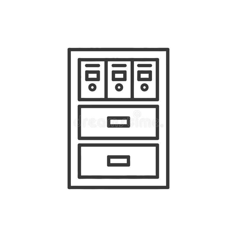 Filing Cabinet Icon stock vector. Illustration of office - 369930479
