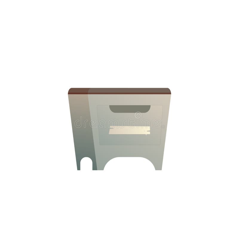 Filing Cabinet with Four Drawer. Vector Image Isolated on White ...
