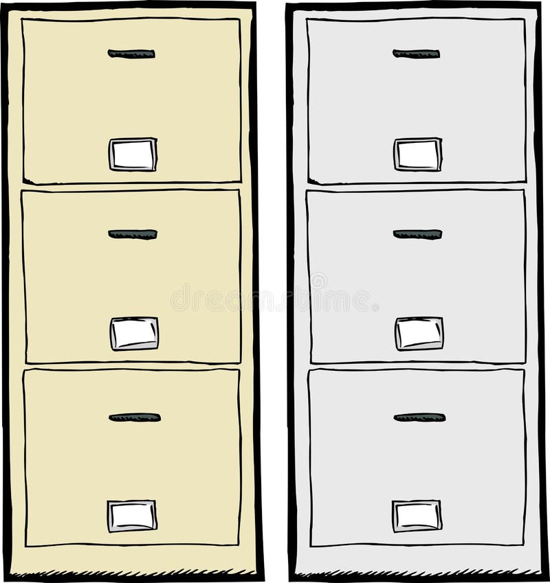 Filing Cabinet Illustration Stock Vector - Illustration of isolated ...