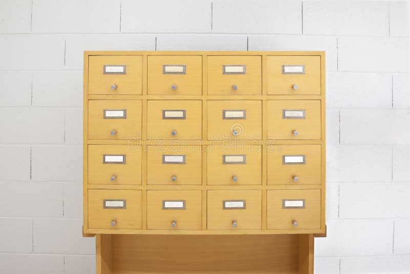Wooden Filing cabinet stock photo. Image of drawer, furniture - 1635100