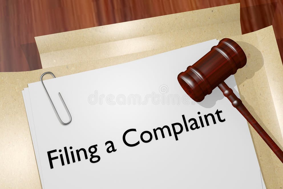 Filing a Complaint concept stock illustration. Illustration of legal ...