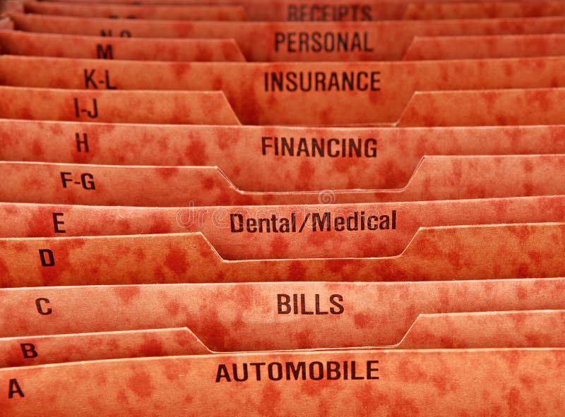 Filing Folder for Bills stock photo. Image of organized - 4834332