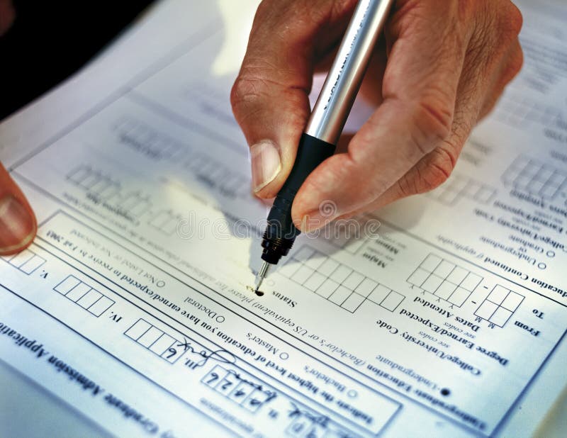 Filling out a form stock photo. Image of human, male - 13679198