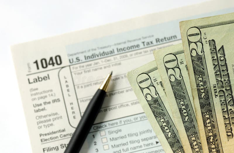 Filing the Income Tax Return Stock Image - Image of deductions, service ...