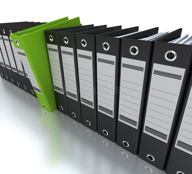 Filing and Organizing Information Blue Stock Image - Image of orange ...