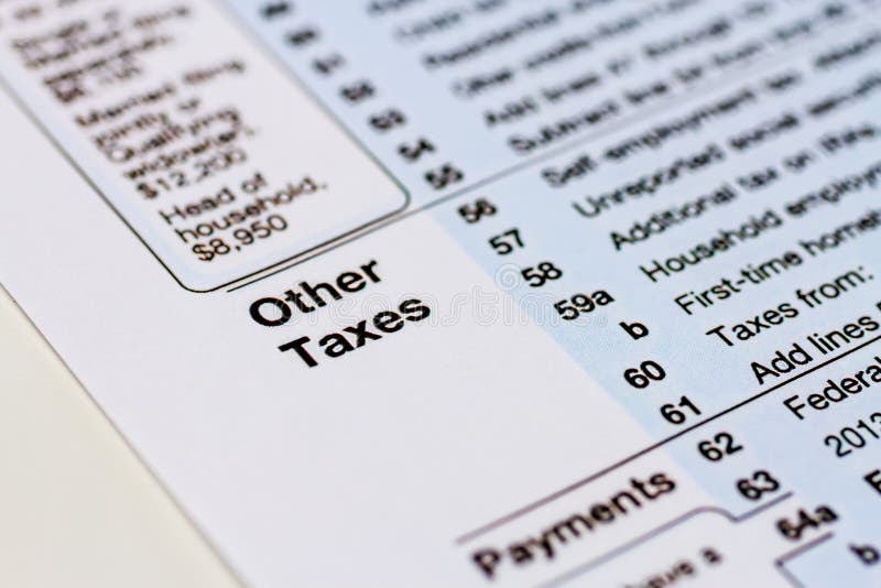 Filing Taxes and Tax Forms stock image. Image of income - 38796151