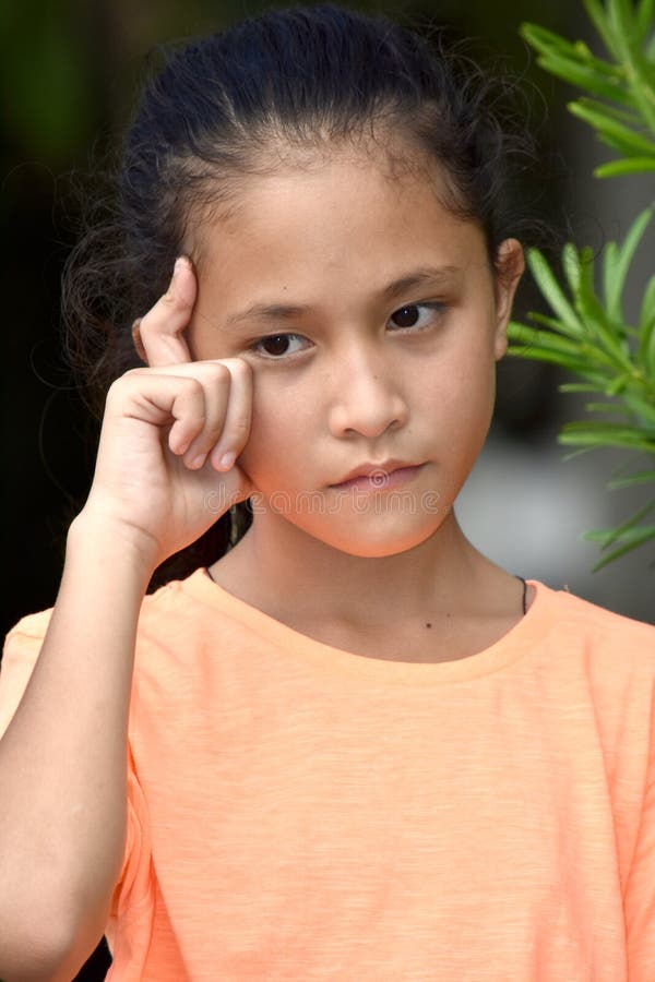 Filipina Girl Making a Decision Stock Photo - Image of adorable, youth ...