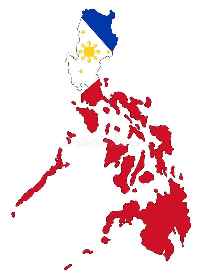 Filipinas Mapa Del Ejemplo Del Vector De Filipinas Ilustración del ...