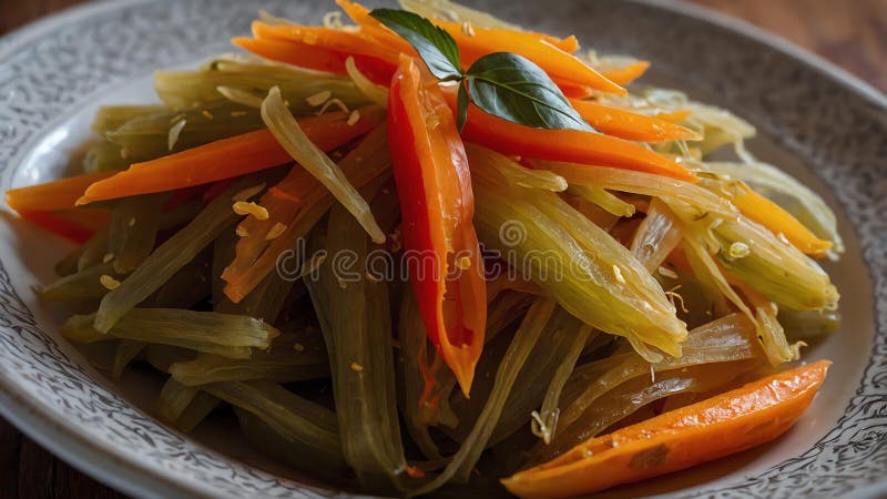 The Filipino Dish Atchara is Often Described in Ai Generated Stock ...