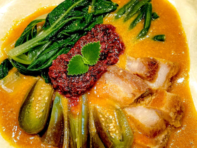 Filipino Dish Called Kare-kare Stock Photo - Image of flower, branch ...