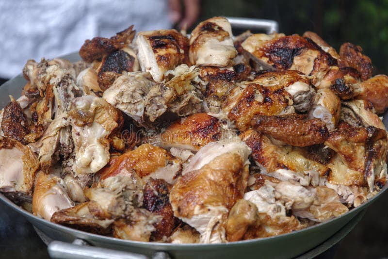 Filipino Grilled Chicken Manok Stock Photo - Image of manok, slice ...
