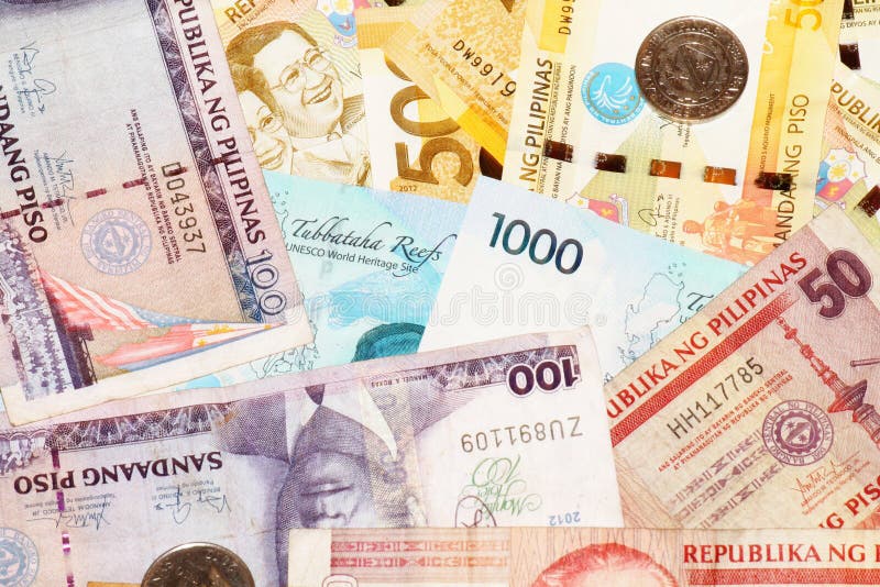 Filipino Peso Bank Notes stock photo. Image of five, money - 35108420