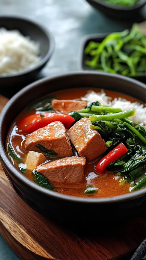 Filipino Sinigang with Tamarind Broth. Stock Image - Image of ...