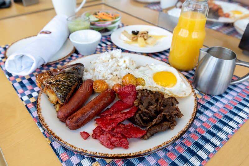 Filipino Style Breakfast Set Stock Photo - Image of beef, longanisa ...