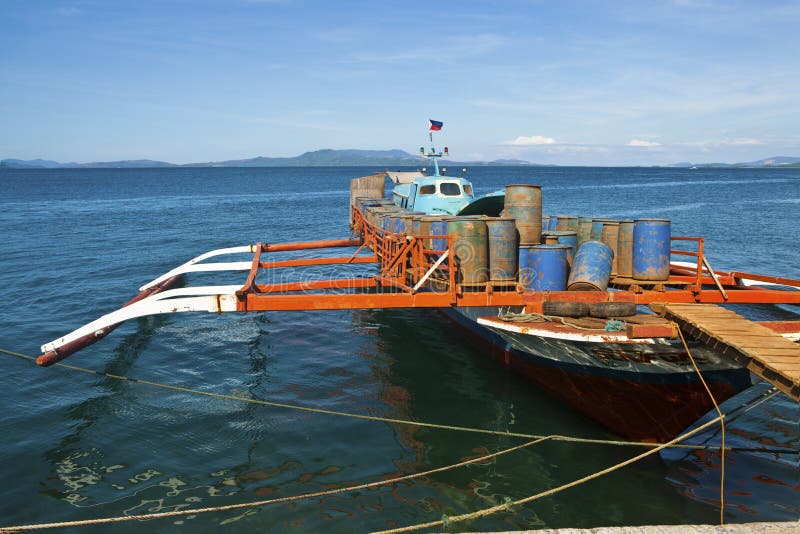 Pump Boat And Philippines Island Stock Photo - Image of boat, lateral ...