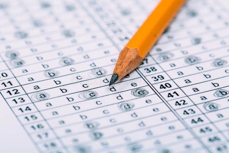 Fill in the Answer Sheet in the Exam with a Pencil Stock Photo - Image ...