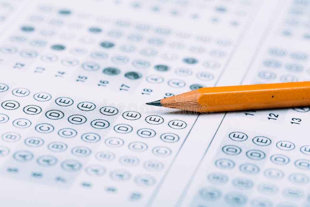 Fill in the Answer Sheet in the Exam with a Pencil Stock Photo - Image ...