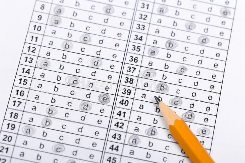 Fill in the Answer Sheet in the Exam with a Pencil Stock Photo - Image ...