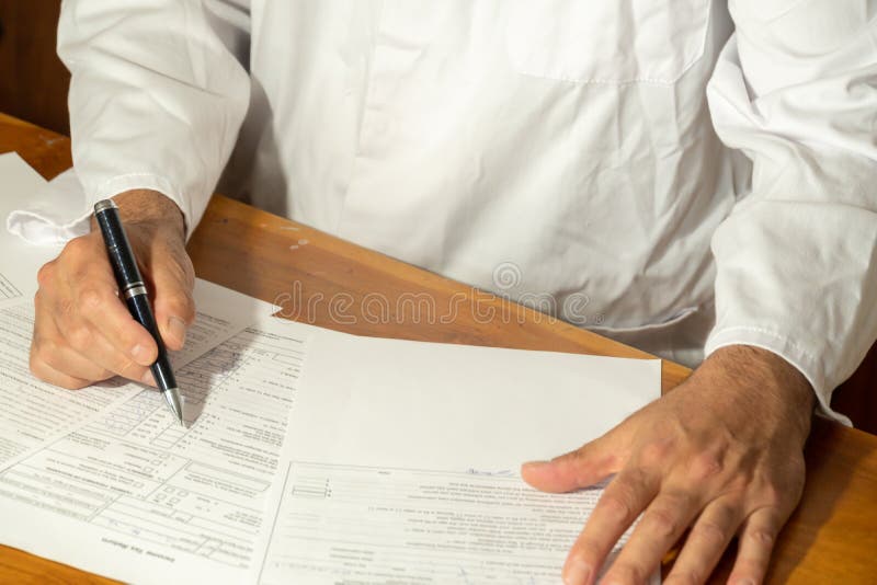 Fill in a form stock image. Image of indoors, documents - 160550833