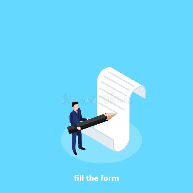 Fill in the form stock vector. Illustration of education - 185644512