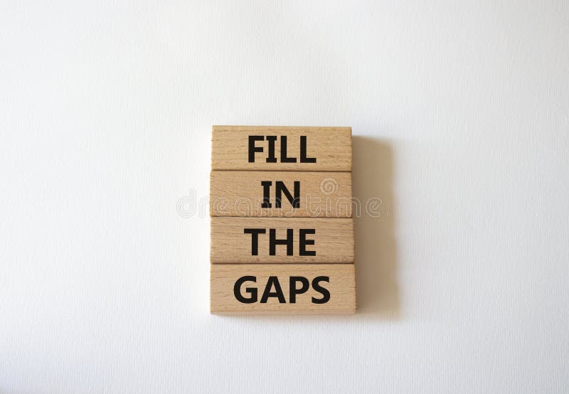 Fill in the Gaps Symbol. Concept Words Fill in the Gaps on Wooden ... Fill in the Gaps Symbol. Concept Words Fill in the Gaps on Wooden ...