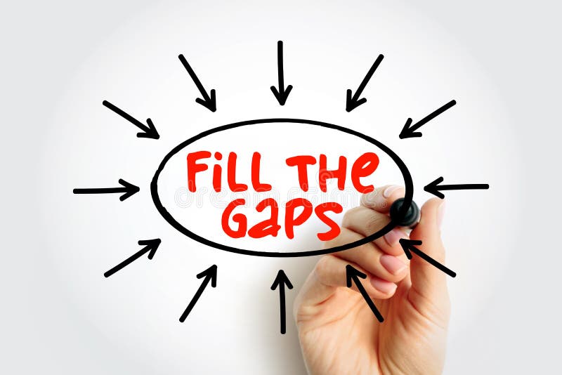 Fill the Gaps Text with Arrows, Concept for Presentations and Reports ... Fill the Gaps Text with Arrows, Concept for Presentations and Reports ...