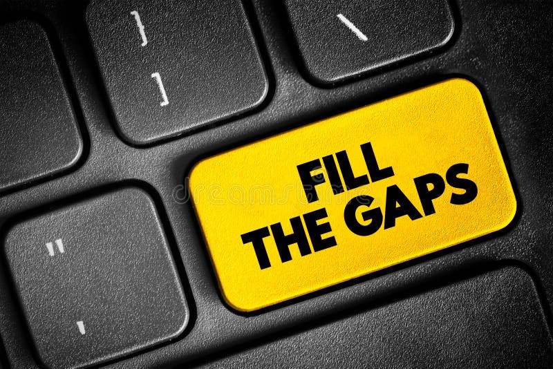 Fill the Gaps Text Button on Keyboard, Concept Background Stock Image ...