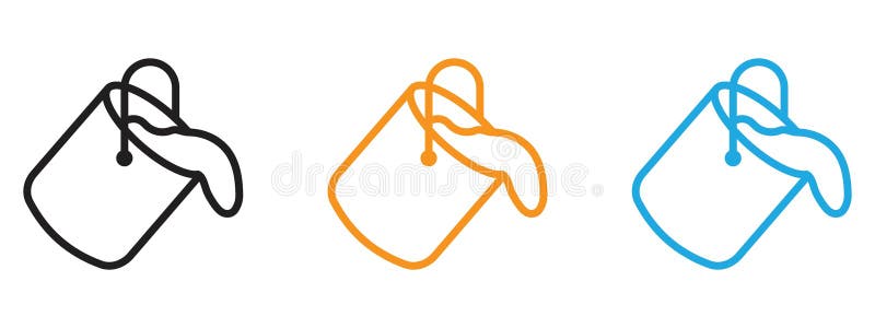 Fill Icon Thin Line Illustration Set Stock Vector - Illustration of ...