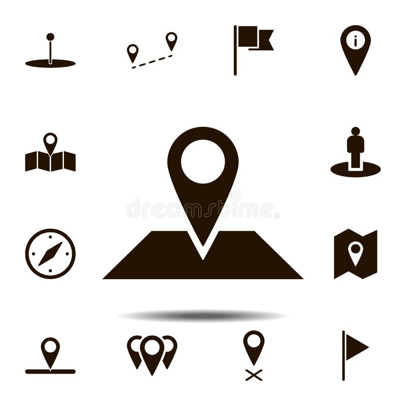 Fill, Location, Map Icon. Simple Glyph, Flat Vector Element of Location ...