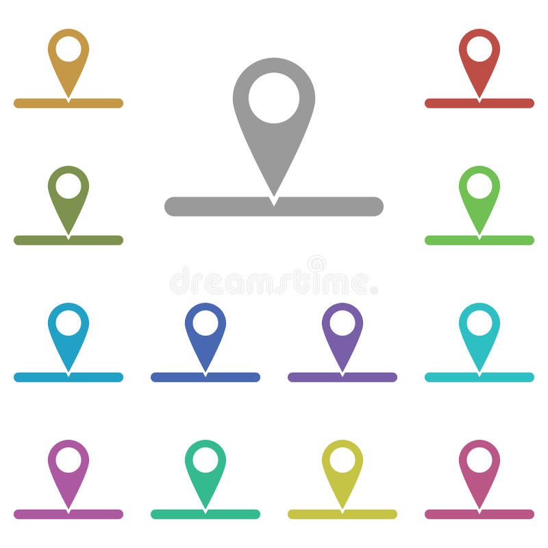 Fill, Location, Map Multi Color Icon. Simple Glyph, Flat Vector of ...