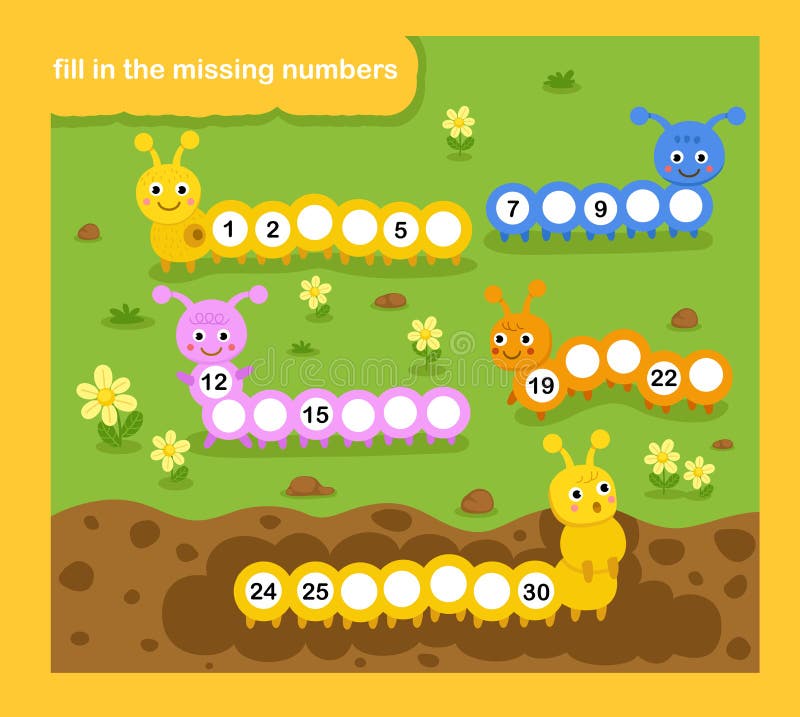 Fill in the Missing Letters Illustration Stock Vector - Illustration of ...