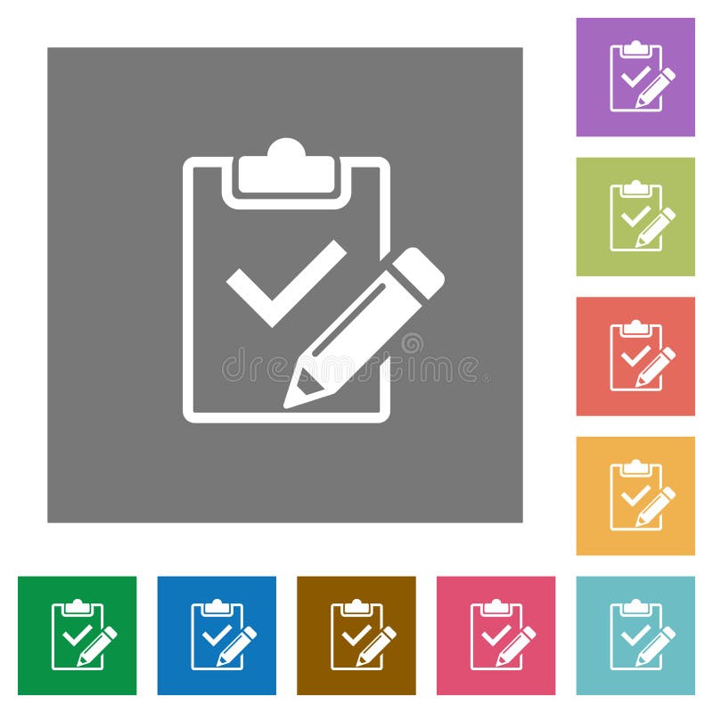 Checklist Square - Character with Schedule Stock Illustration ...