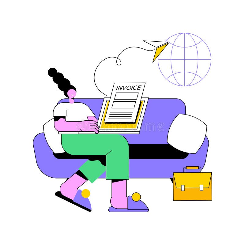 Fill Out an Invoice Isolated Cartoon Vector Illustrations. Stock Vector ...