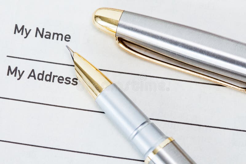 Fill Out the Personal Information Stock Photo - Image of form, register ...