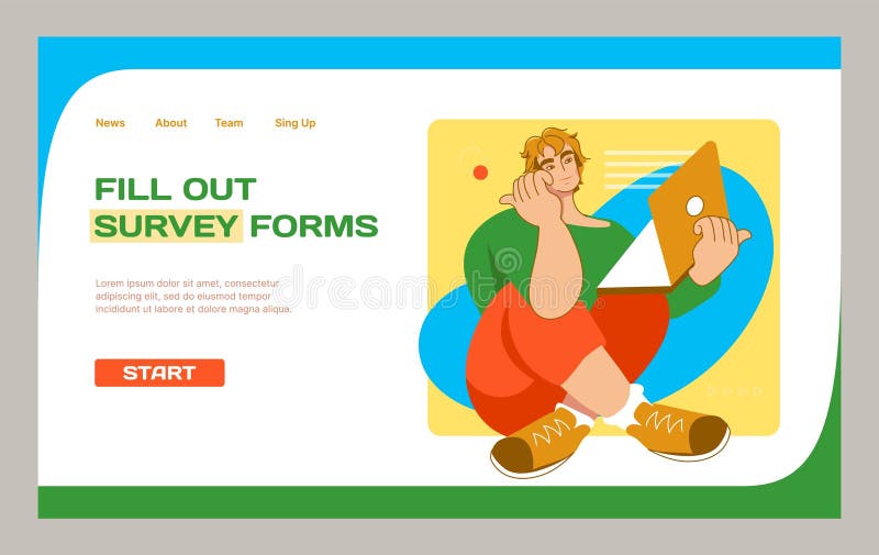 Fill Out Survey Forms Landing Page. Online Questionnaire. Website ... Fill Out Survey Forms Landing Page. Online Questionnaire. Website ...