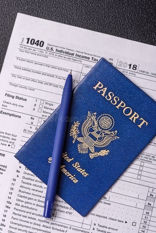 Fill Out US Tax Form 1040 for Verification and Refund Editorial Image ...