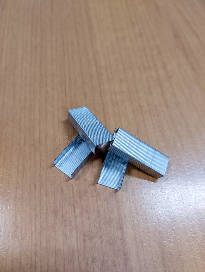 Fill the Stapler or Staples on the Wooden Table Stock Image - Image of ...