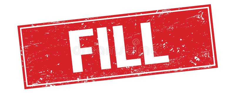 FILL Text on Red Grungy Rectangle Stamp Stock Illustration ...