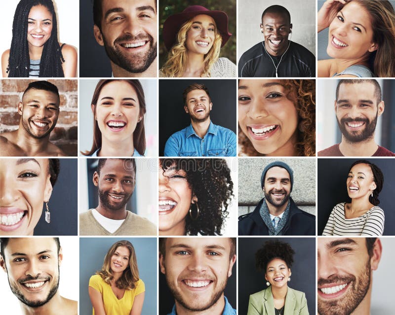 Fill the World with Smiles. Composite Image of a Diverse Group of ...