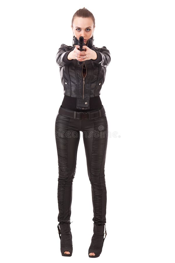 Orienter le canon de fille image stock. Image du fond - 8580233