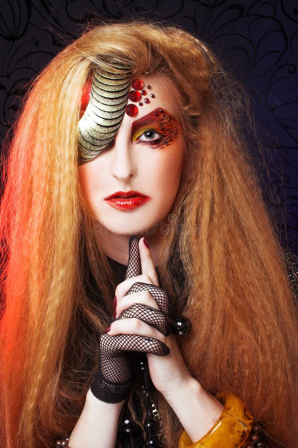 Fille borgne photo stock. Image du carnaval, renivellement - 32318834