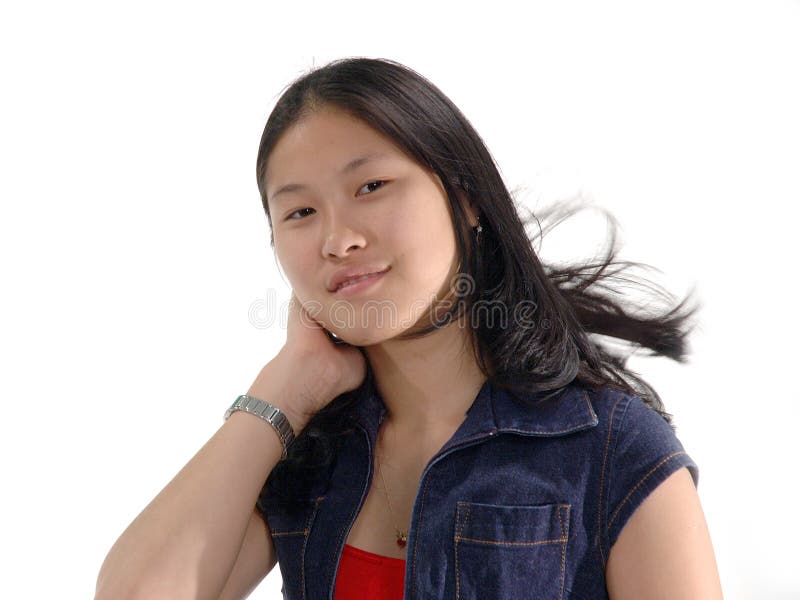 Fille Contente D'expressions Image stock - Image du espiègle ...