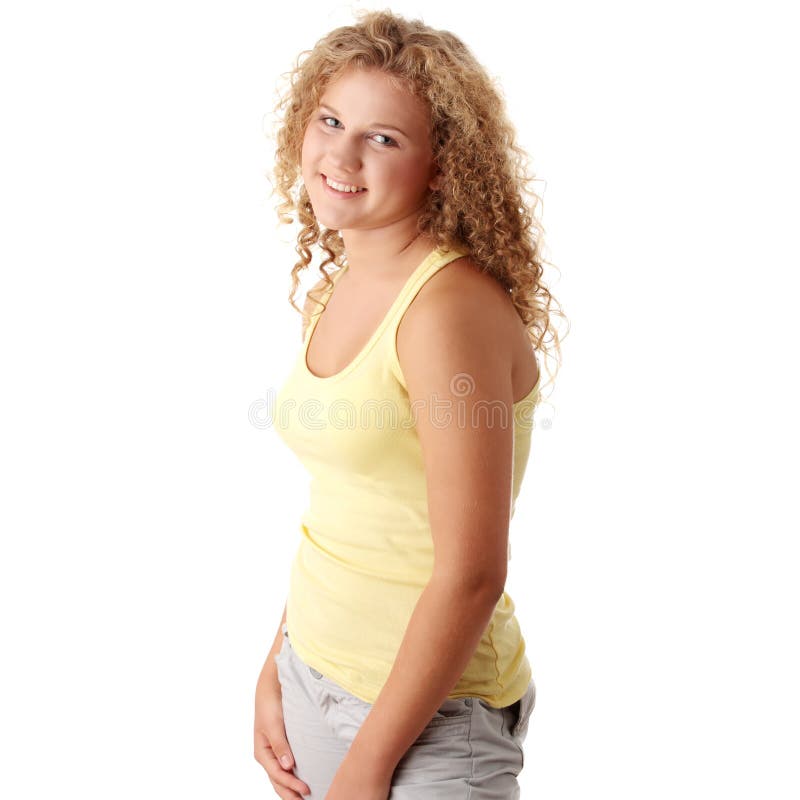 Fille De Ladolescence Dans Le Bikini Verticale Haute Proche Photo