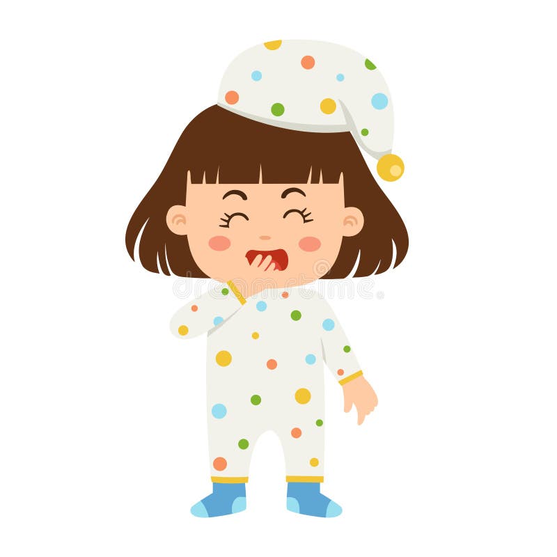 Fille endormie vectoriel illustration de vecteur. Illustration du fille ...