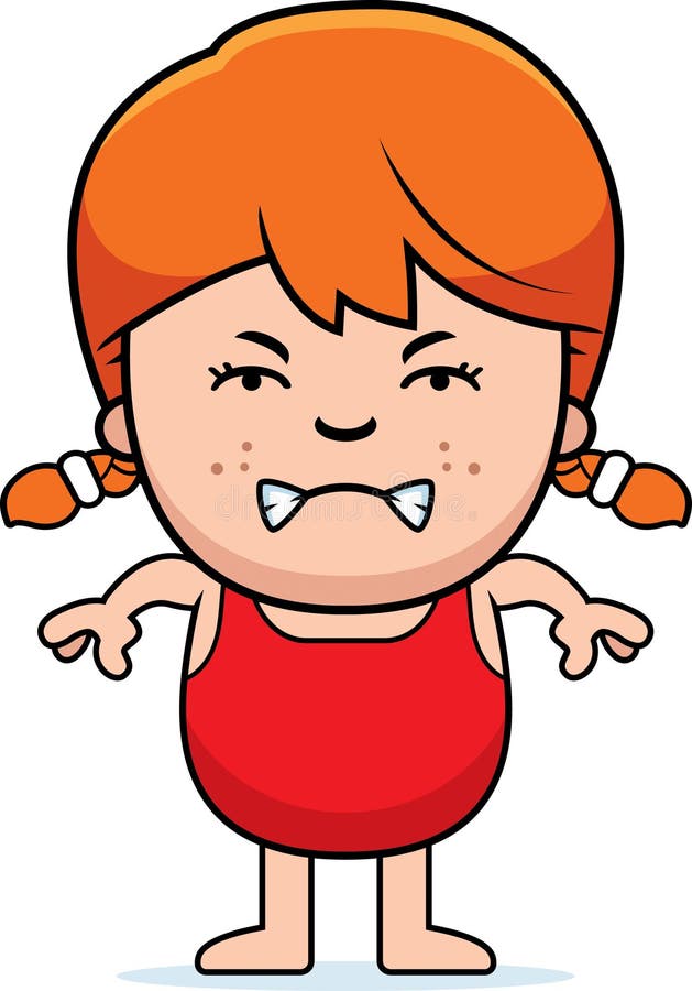 Fille Fâchée Dans Le Maillot De Bain Illustration de Vecteur ...