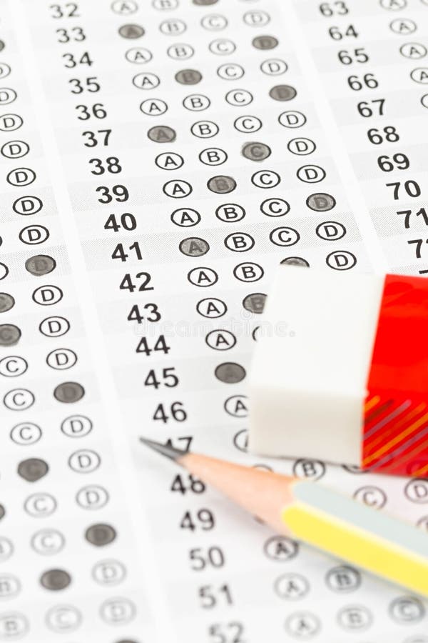 Filled answer sheet stock image. Image of exam, sheet - 47117827