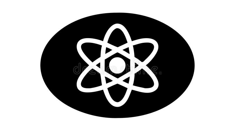Filled Atom Symbol, Representing Science, Physics, and Energy , Vector ...