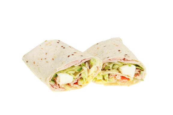 Filled bread wraps stock image. Image of filled, meal - 14392961